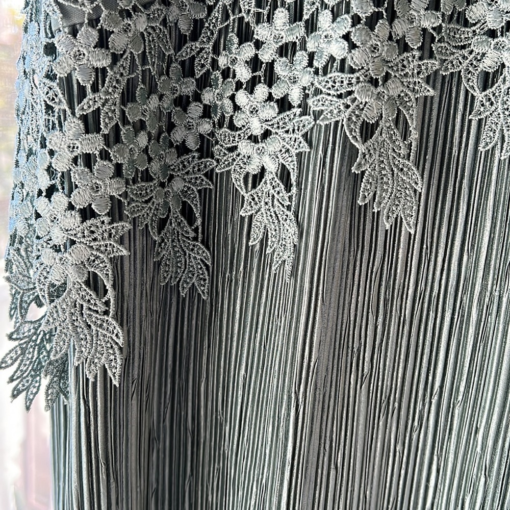 Vintage Yolanda Cellucci Mob Lacy Dress In Sage Green - Gem